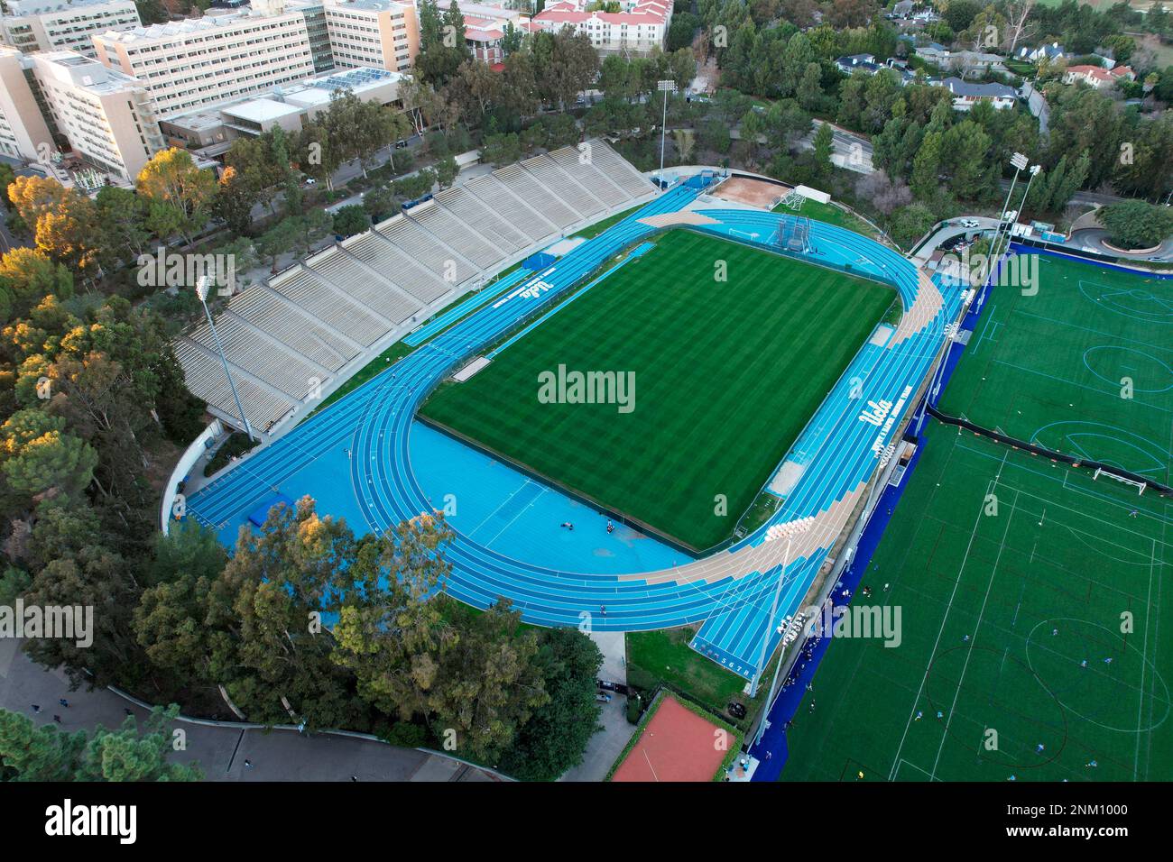 An aerial view of Drake Stadium on the UCLA campus Thursday, Jan 20 ...