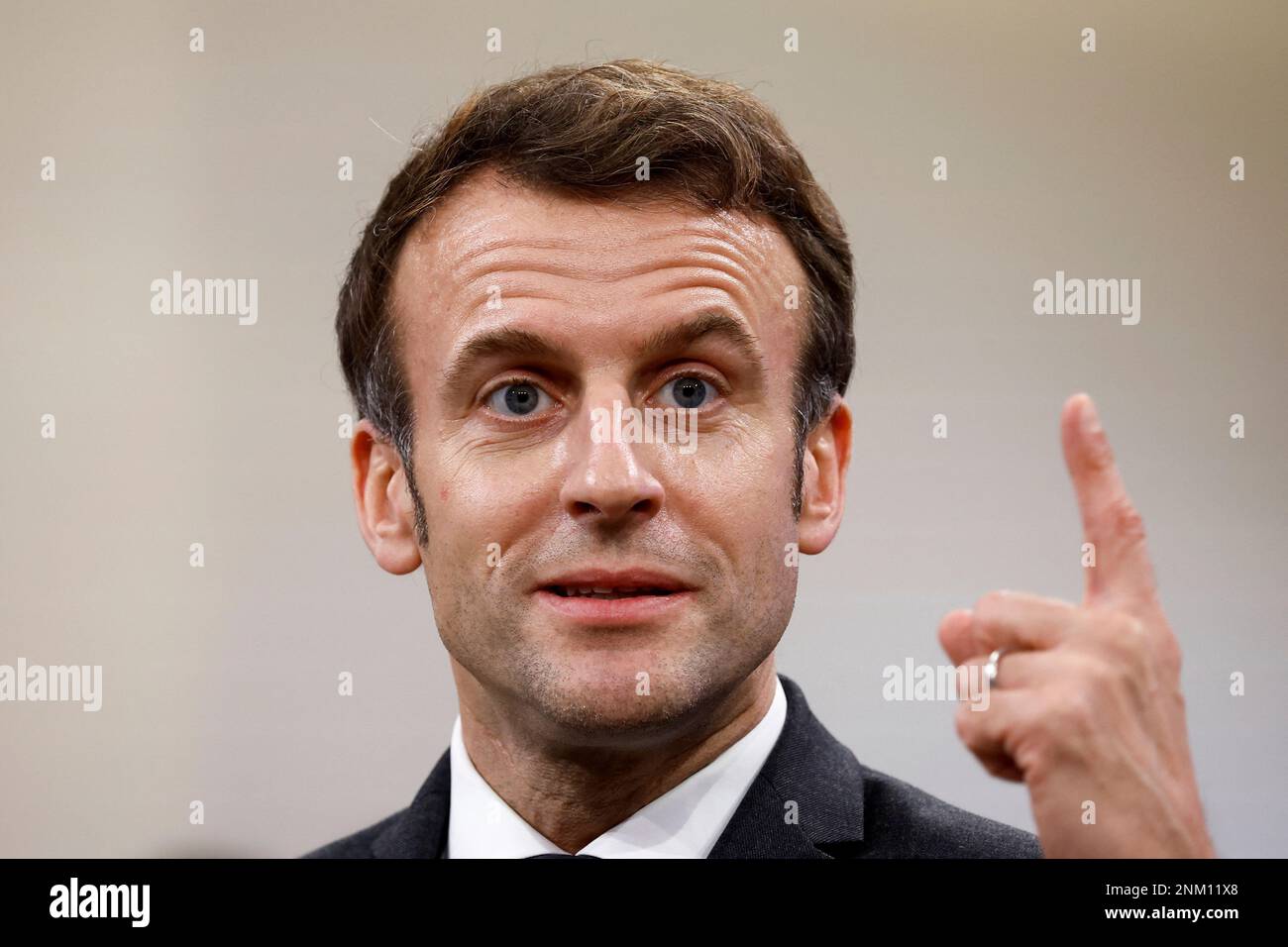 French President Emmanuel Macron visits Chanel's Metiers d'Art ...