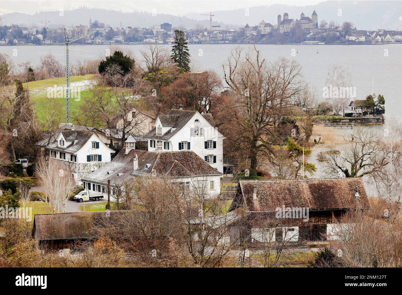 A general view shows the Steinfels estate in Staefa, outside Zurich on ...