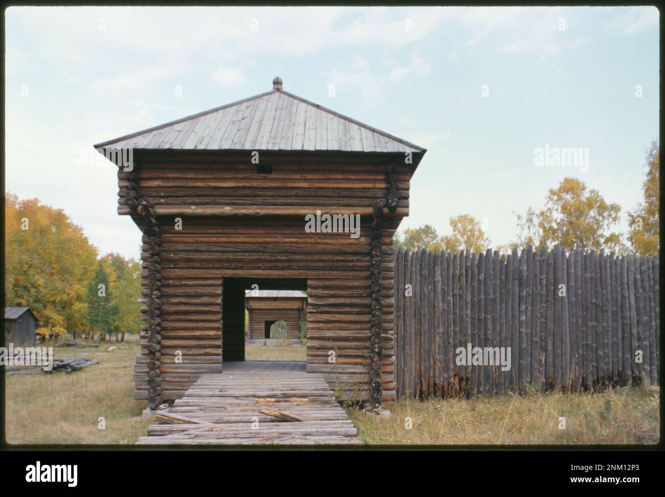 Outdoor architecture and history museum at akademgorodok hi-res stock ...