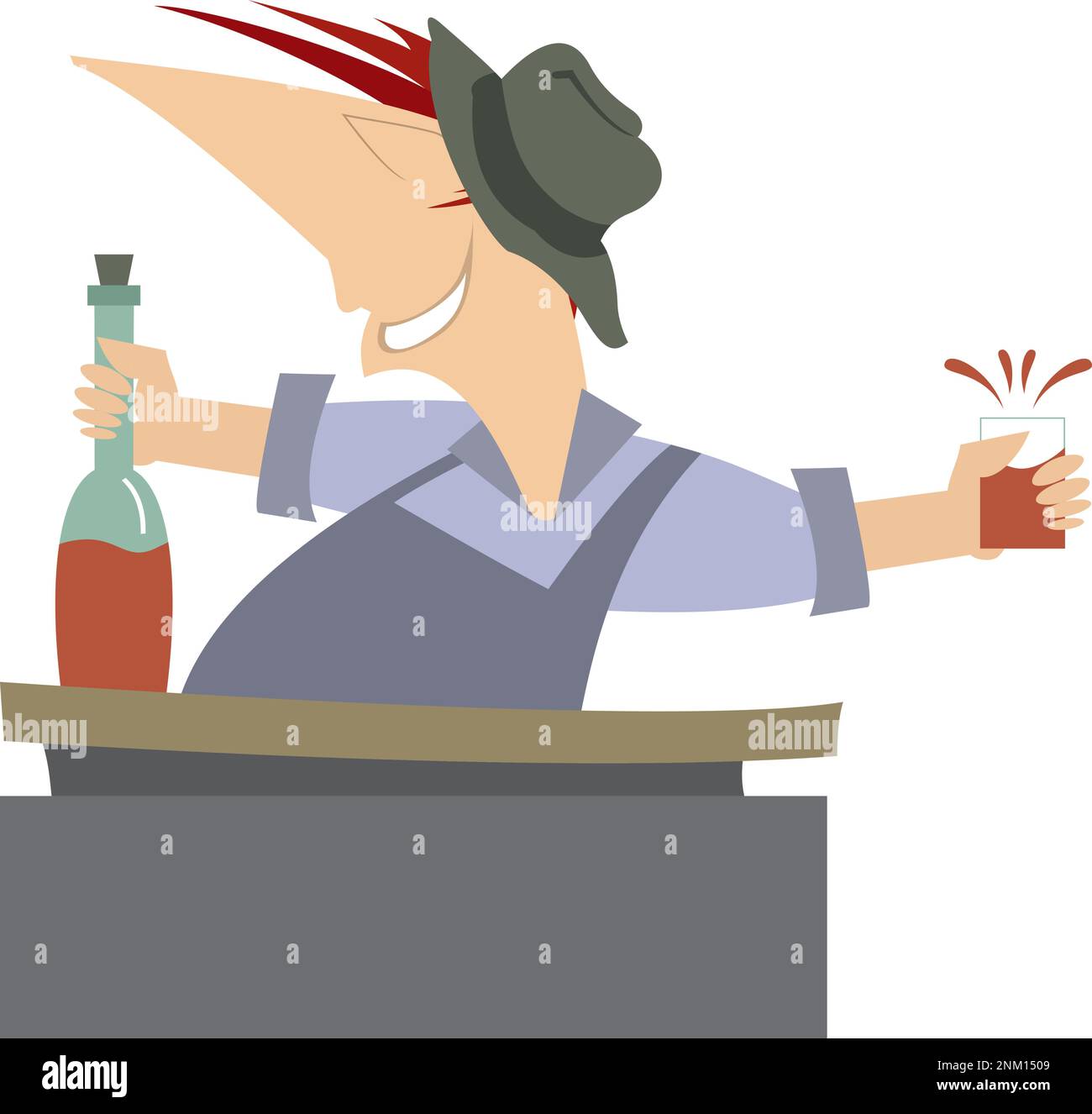 Smiling young man holds Stock Vector Images - Alamy