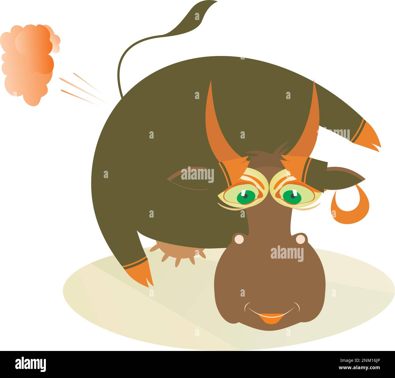 Natural gas. Smiling cow s breaking wind Stock Vector Image & Art - Alamy