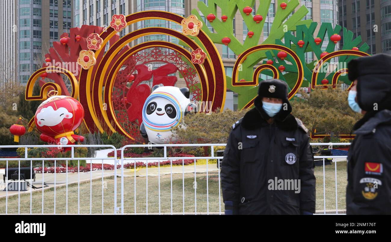 Bing Dwen Dwen and Shuey Rhon Rhon, the mascots of the Beijing Winter Olympic and Paralympic ...