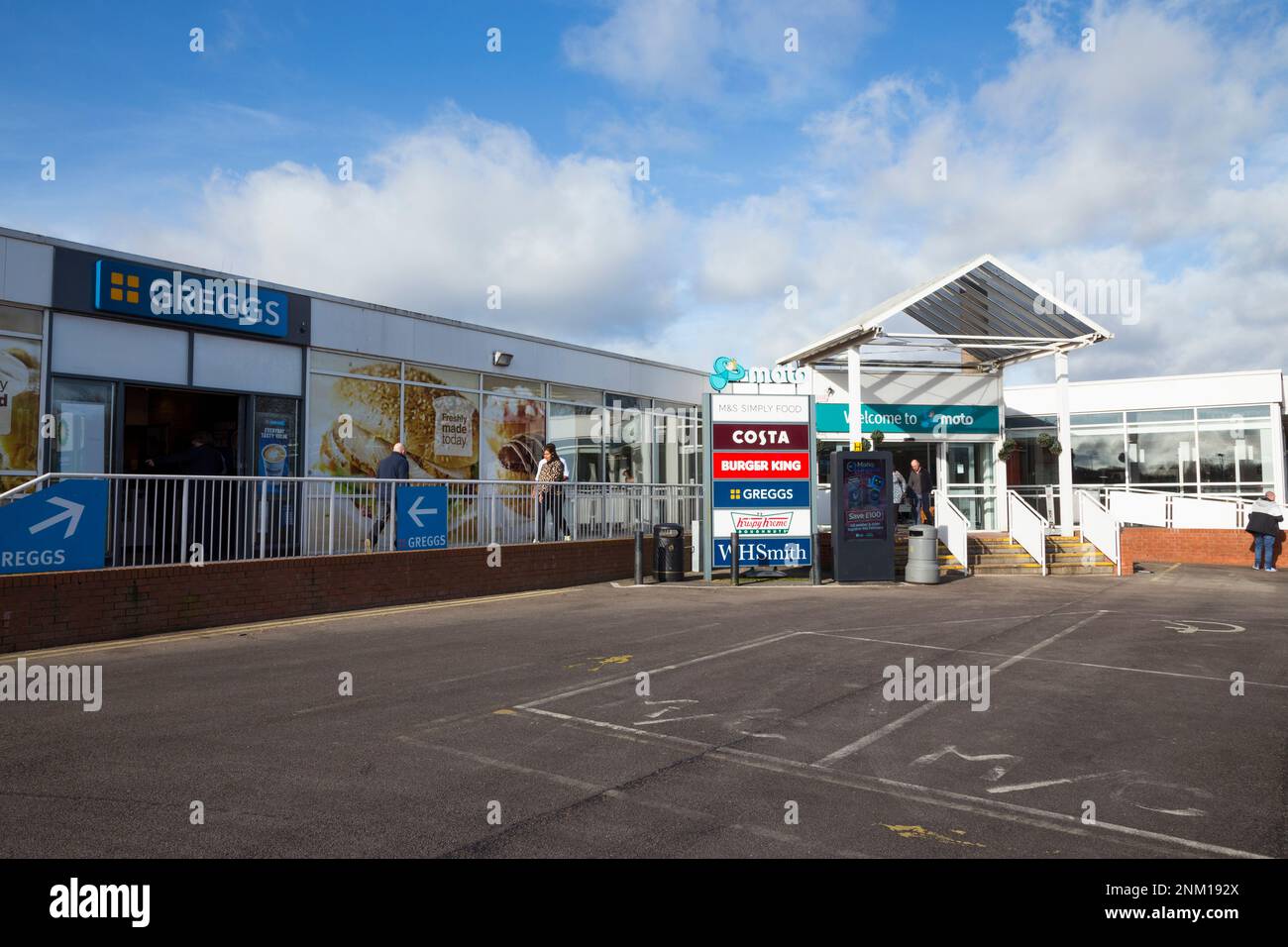 Frankley motorway Services, operated by MOTO, on the M5 motorway (near ...