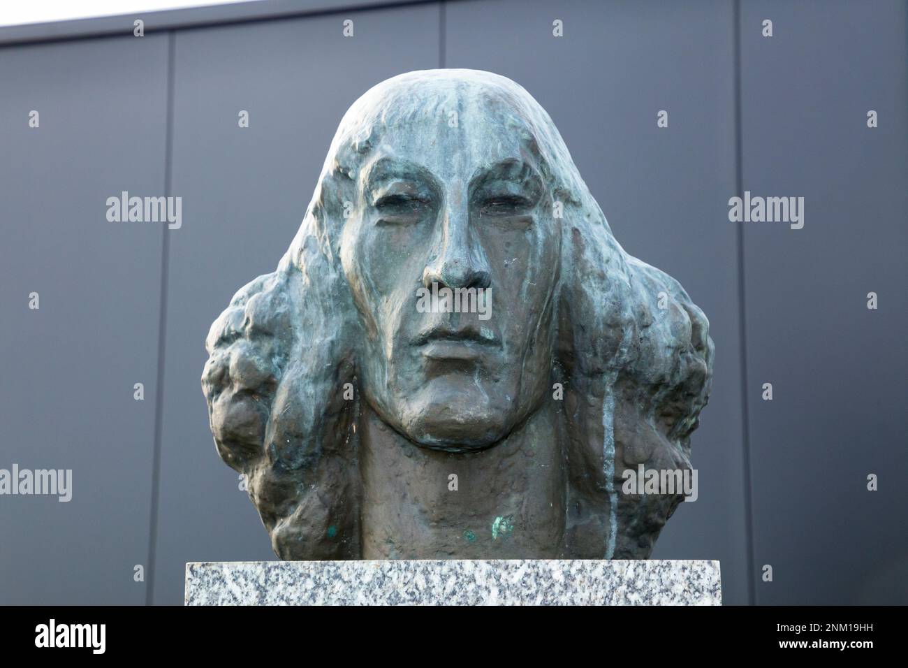 Statue bust (apparently bronze metal) of Nicholas / Nicolaus Copernicus ...