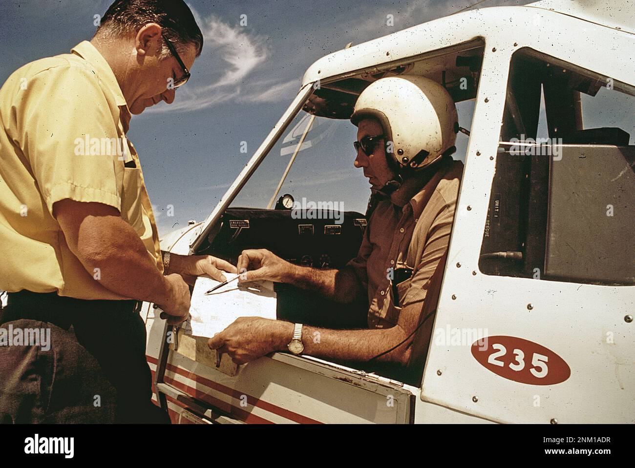 1970s United States: Deputy agricultural commissioner Conrad Schilling ...
