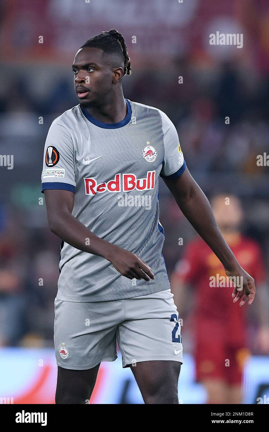 Rome, Italy. 23rd Feb, 2023. Oumar Solet of FC Salzburg looks on during ...