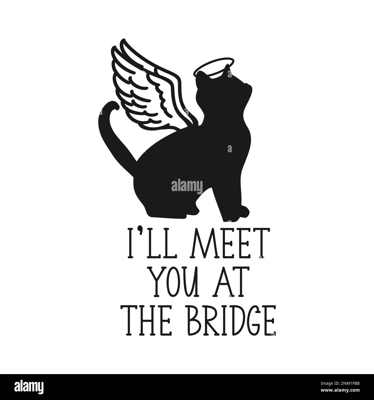 Pet memorial quote. Rainbow bridge. Vector illustration Stock Vector ...