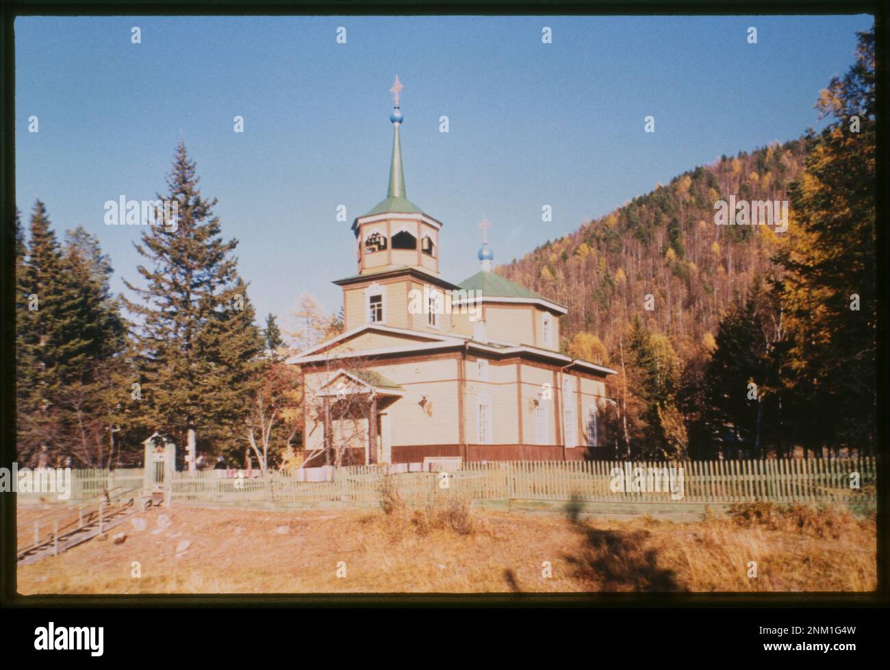 The log Church of Saint Nicholas, built in 1846, is pictured in an ...