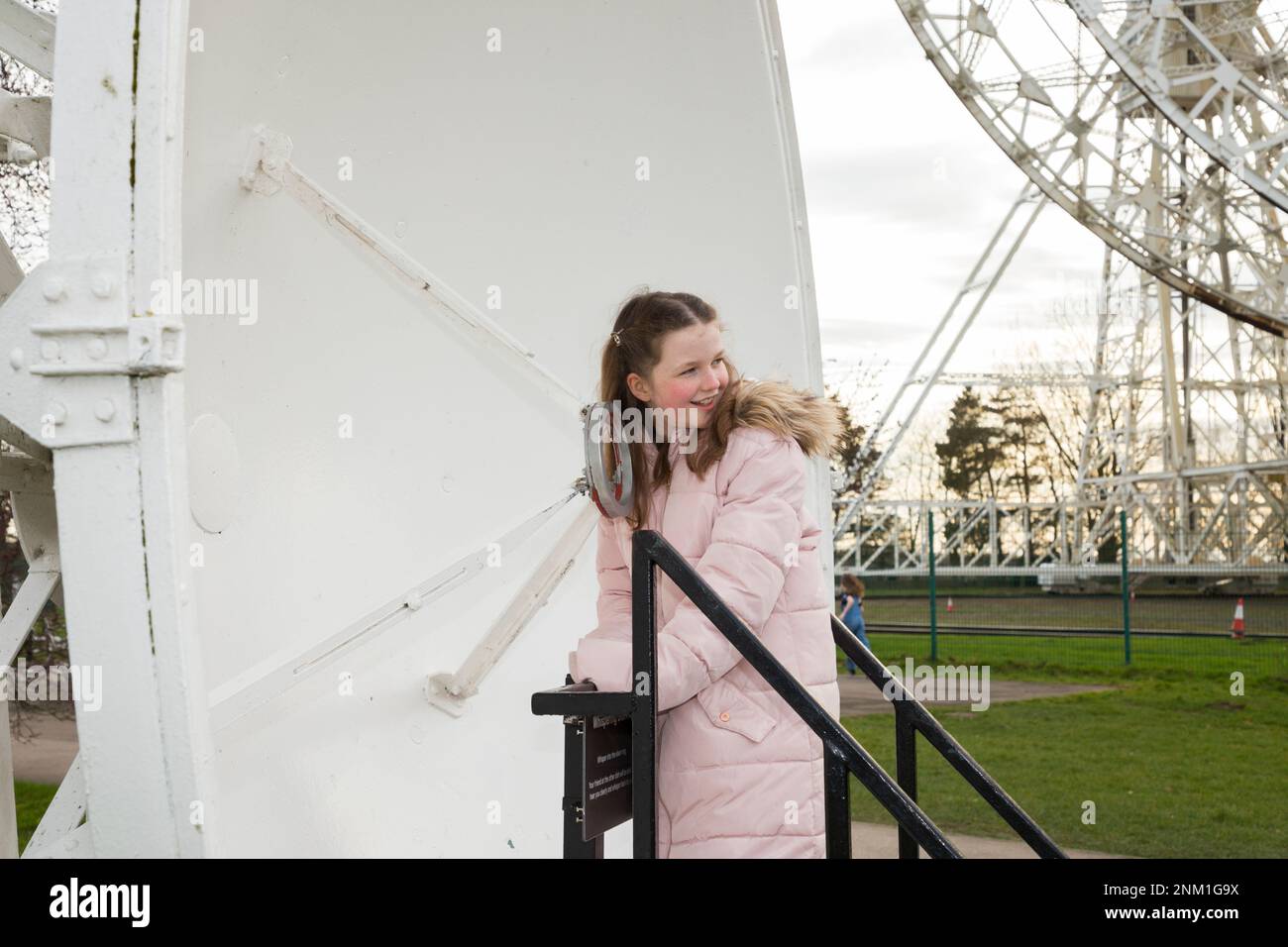 Kids / girls / children / child listen and speak at the Whispering Dish ...