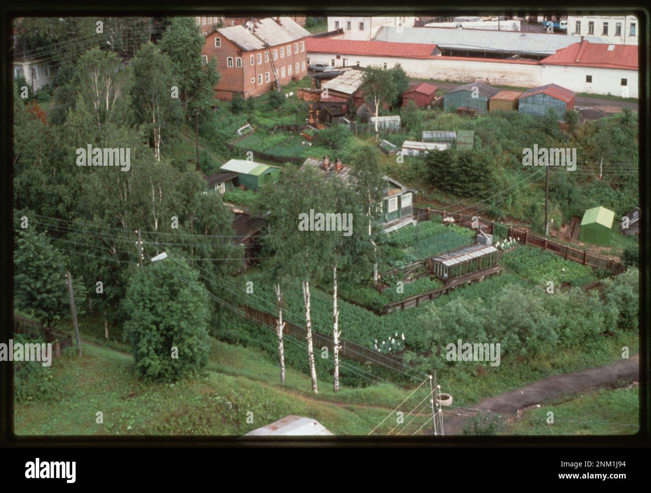 Garden plots near Kuskov Embankment, Tot'ma, Russia. Brumfield ...