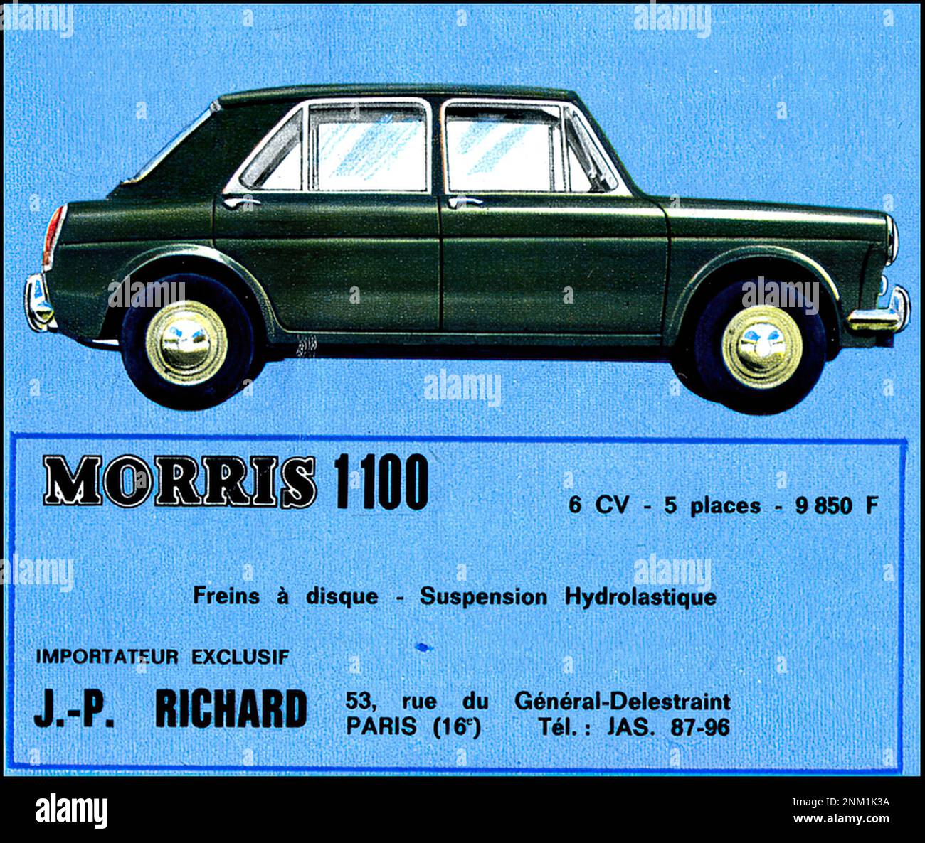 Morris 1100 - Vintage car advertising Stock Photo - Alamy