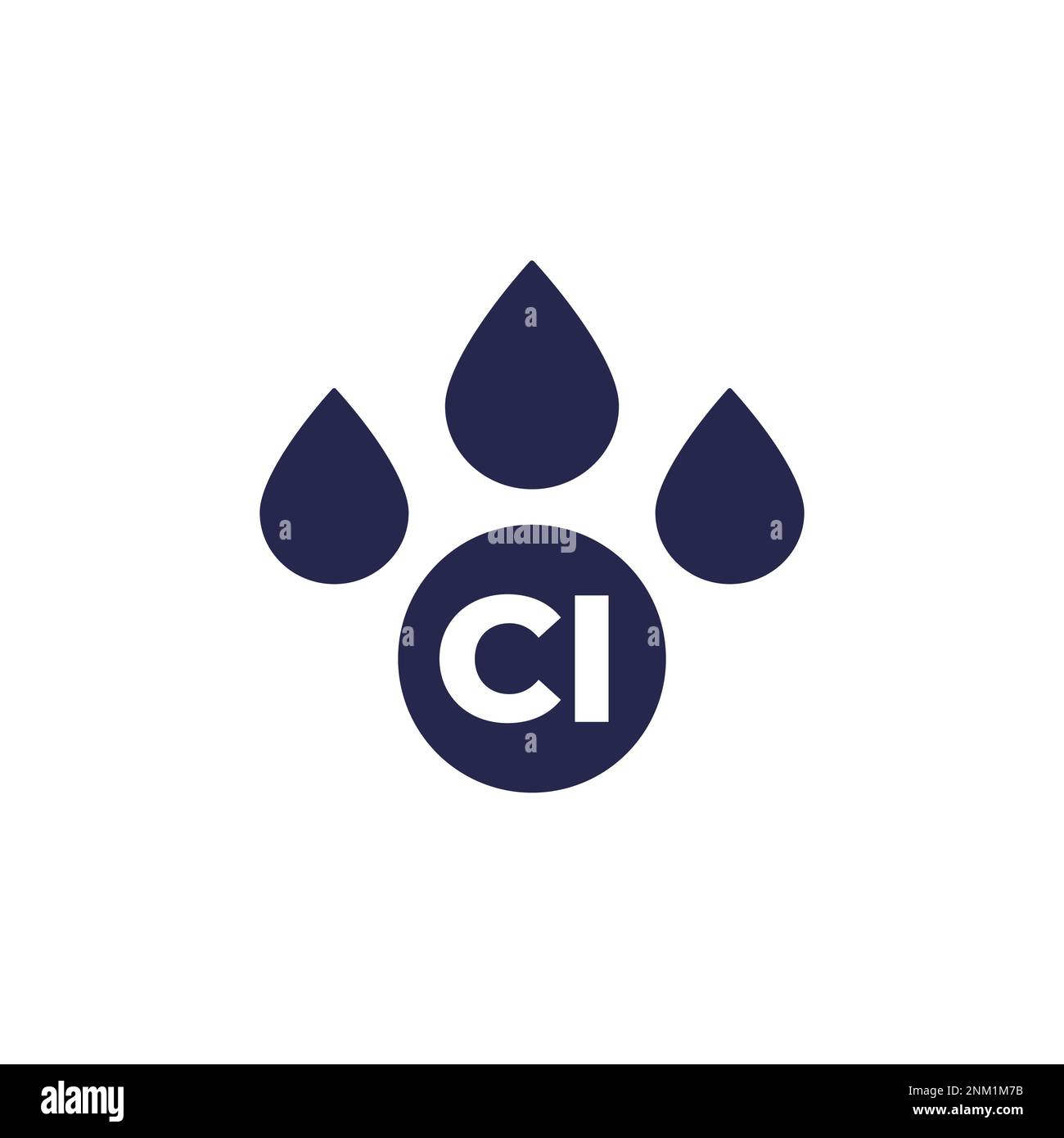 Chlorine icon with drops, vector Stock Vector Image & Art - Alamy