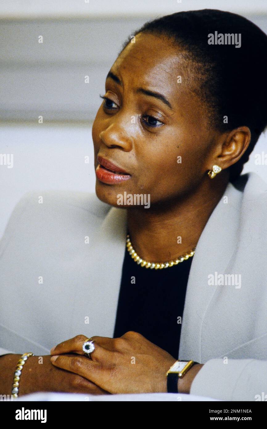 Archives 90ies: American opera singer Barbara Hendricks attends press ...