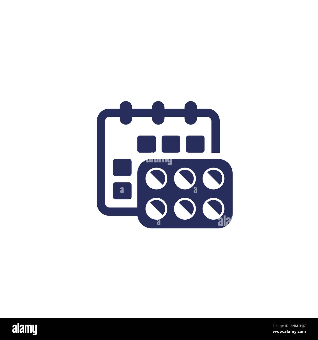medication schedule icon, pills and calendar Stock Vector Image & Art ...