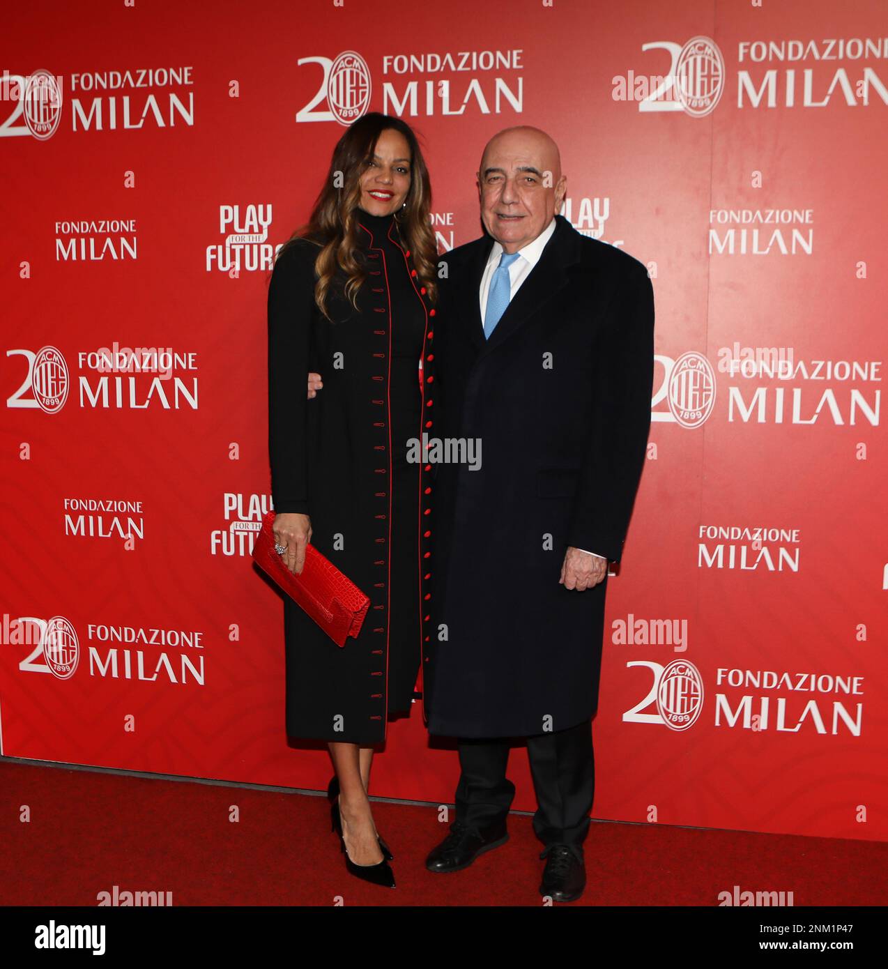 Milan, Italy. 23rd Feb, 2023. Adriano Galliani and his wife Helga Costa ...