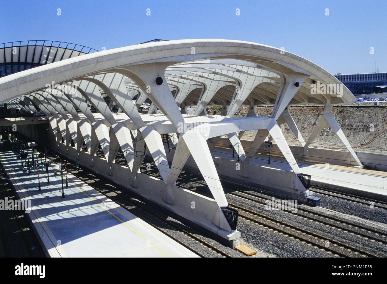 Construction site of satolas raoilway station designed by italian ...