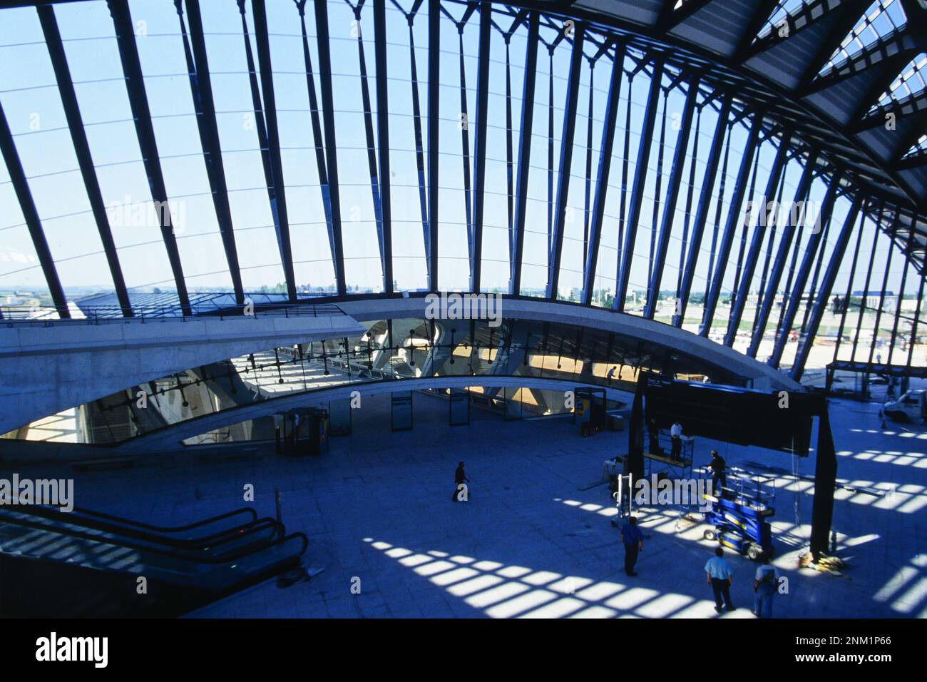 Archives 90ies: Construction site of Satolas railway station, designed ...