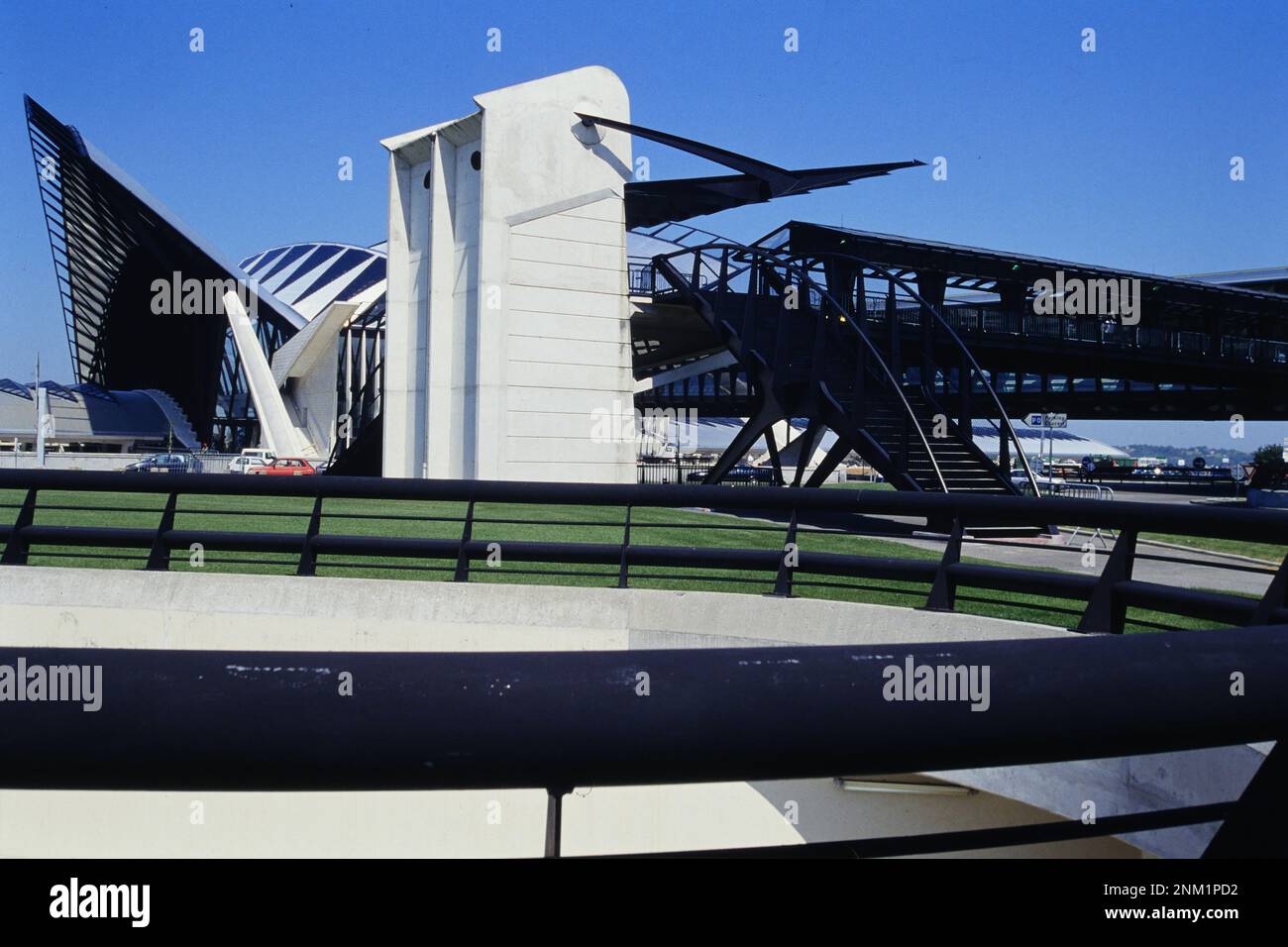 Archives 90ies: Construction site of Satolas railway station, designed ...