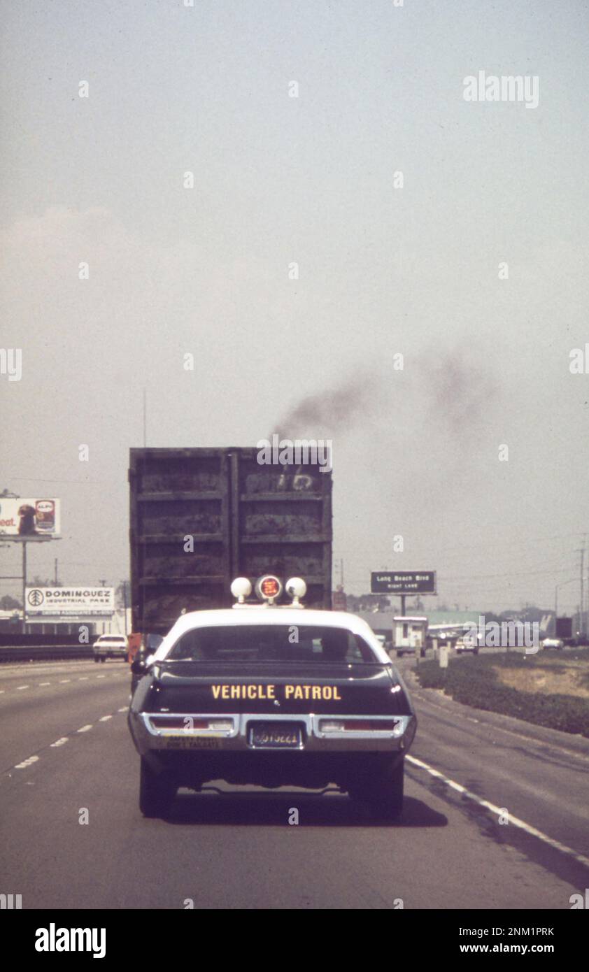 1970s United States: Air pollution control department officers ...