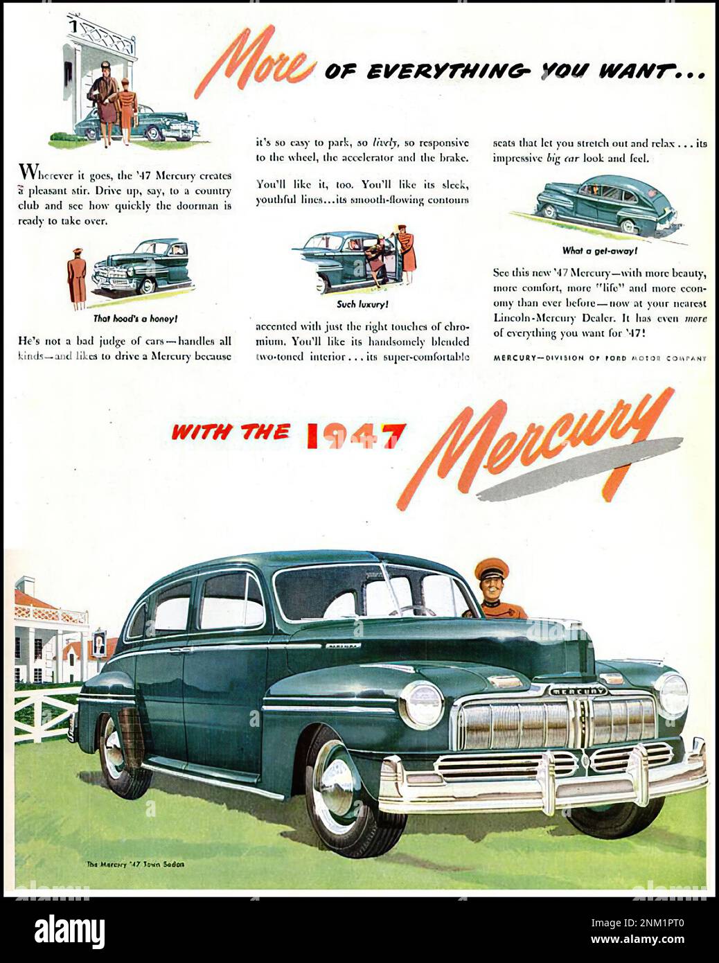 MERCURY (1947) - 04 - Vintage car advertising Stock Photo - Alamy