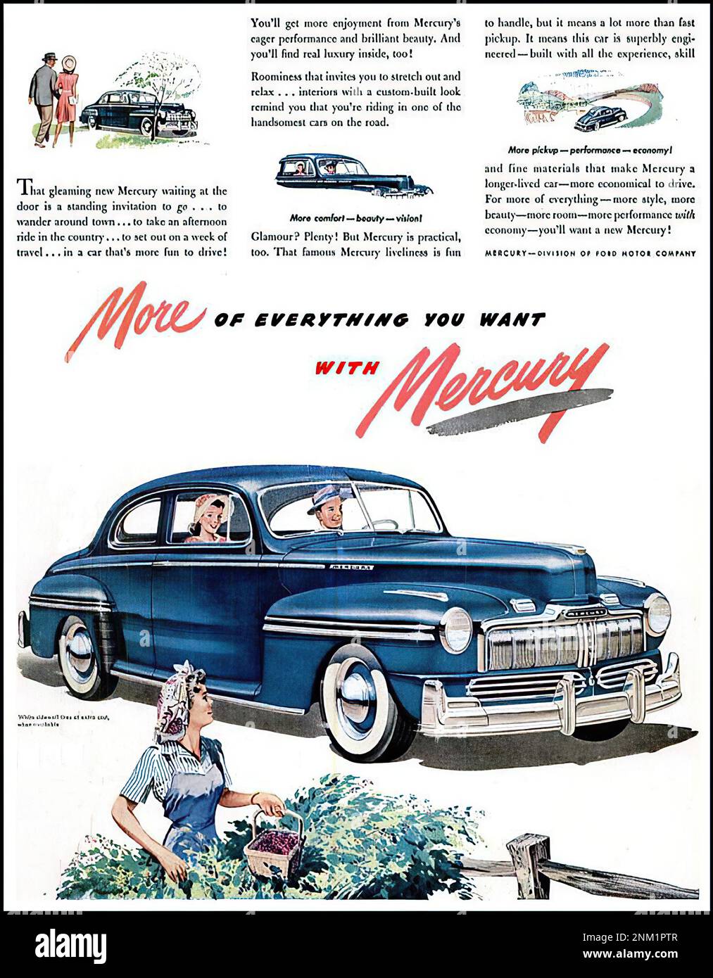 MERCURY (1947) - 05 - Vintage car advertising Stock Photo - Alamy