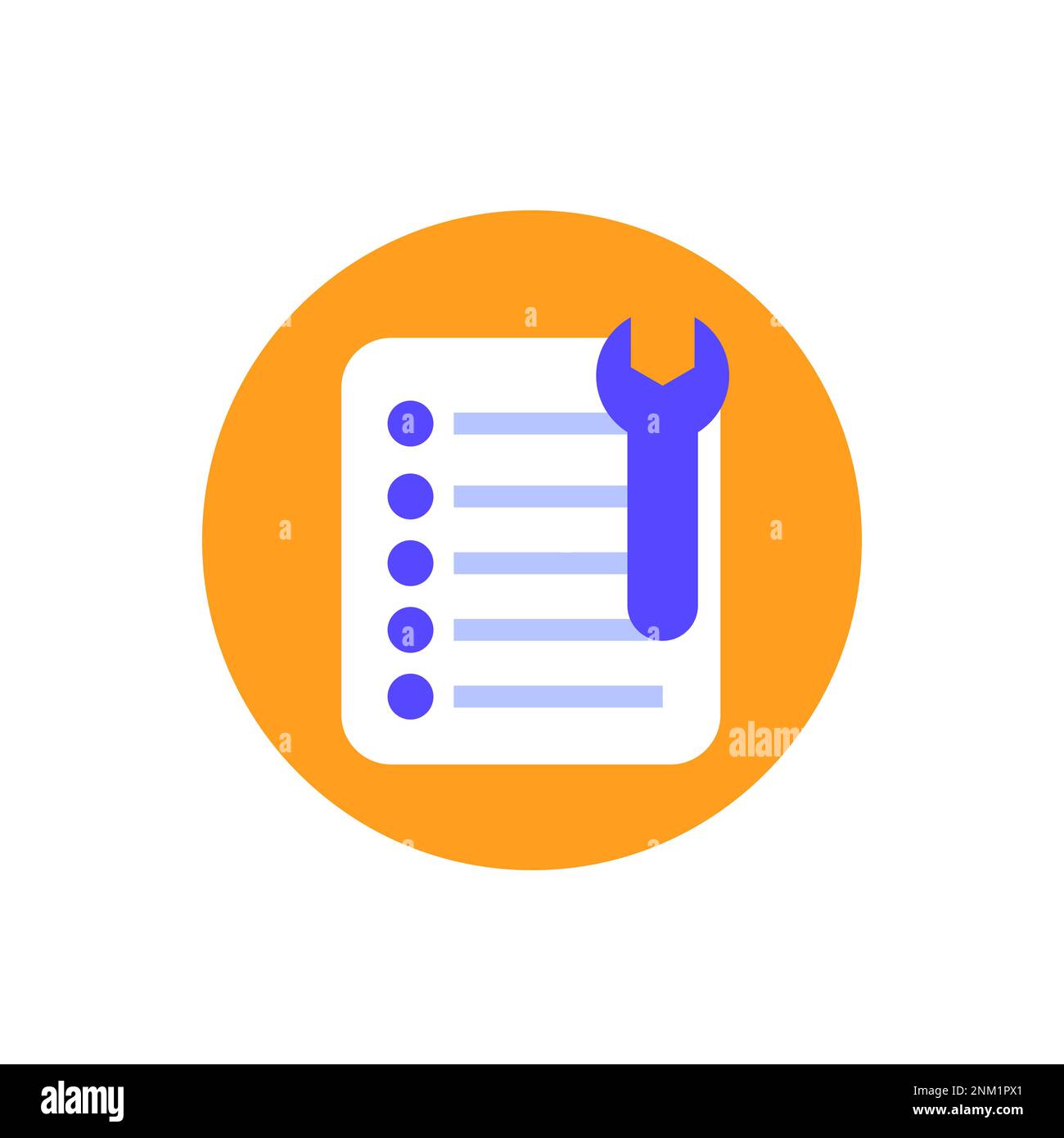 maintenance list, checkup icon, flat vector Stock Vector Image & Art ...