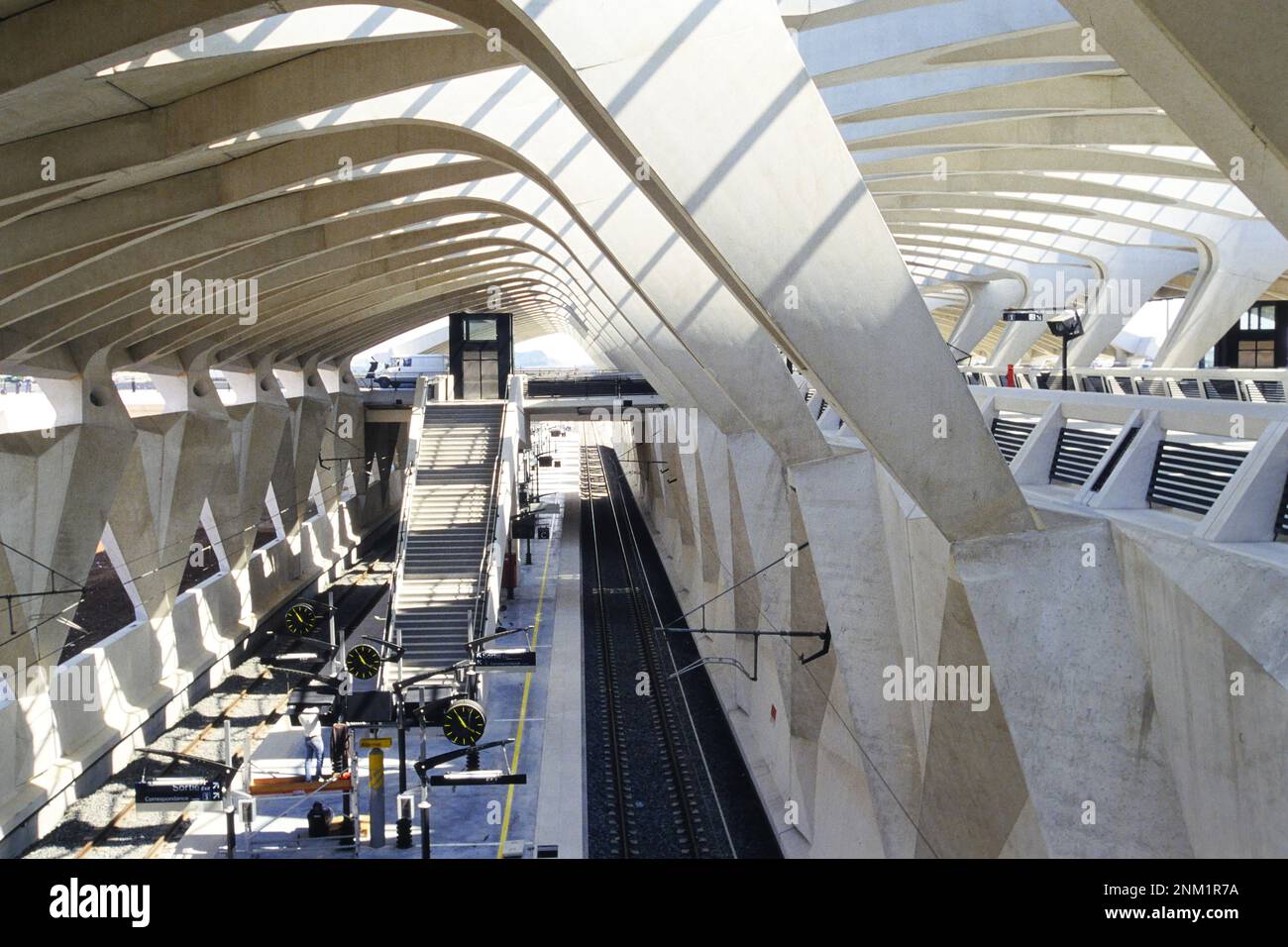 Archives 90ies: Construction site of Satolas railway station, designed ...