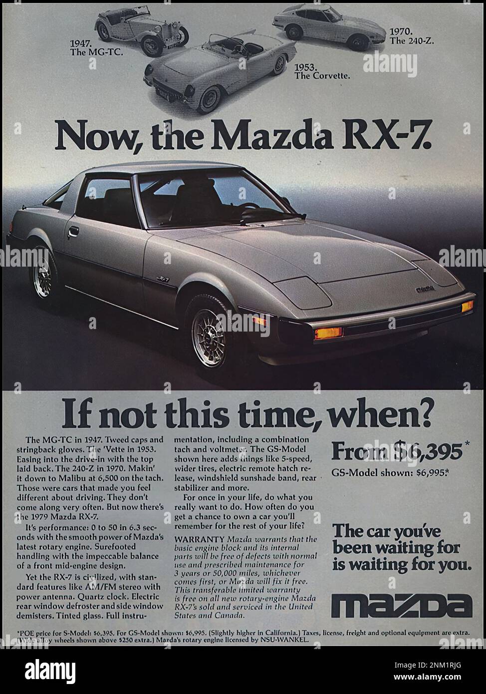 MAZDA RX7 (1978) - Vintage car advertising Stock Photo - Alamy