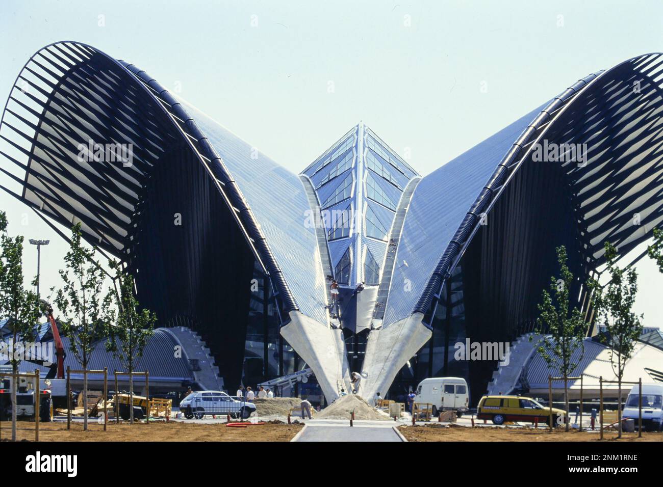 Construction site of satolas raoilway station designed by italian ...