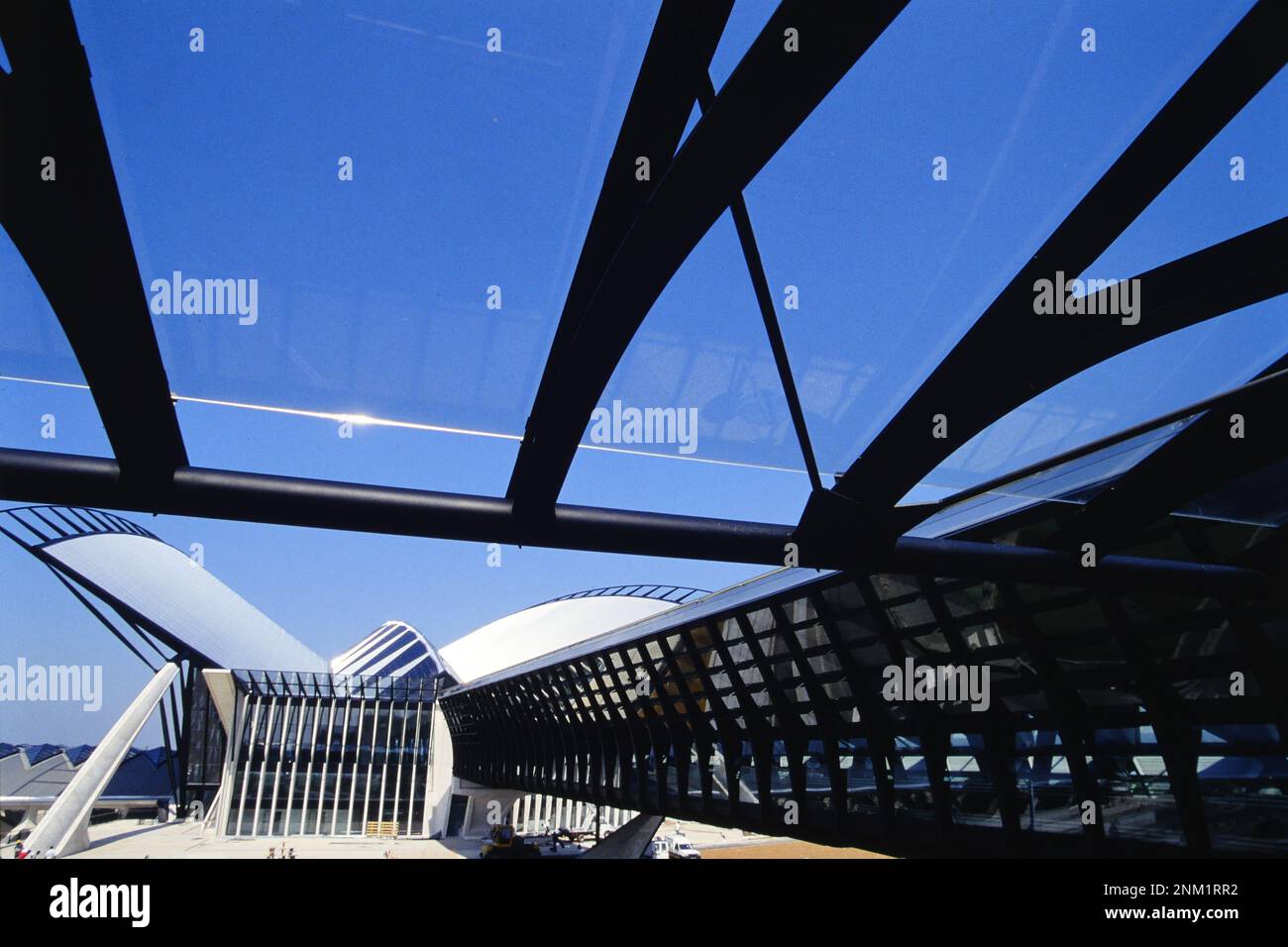 Archives 90ies: Construction site of Satolas railway station, designed ...