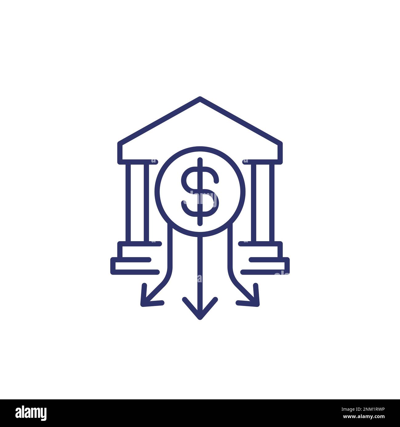bank deposits drain line icon Stock Vector Image & Art - Alamy