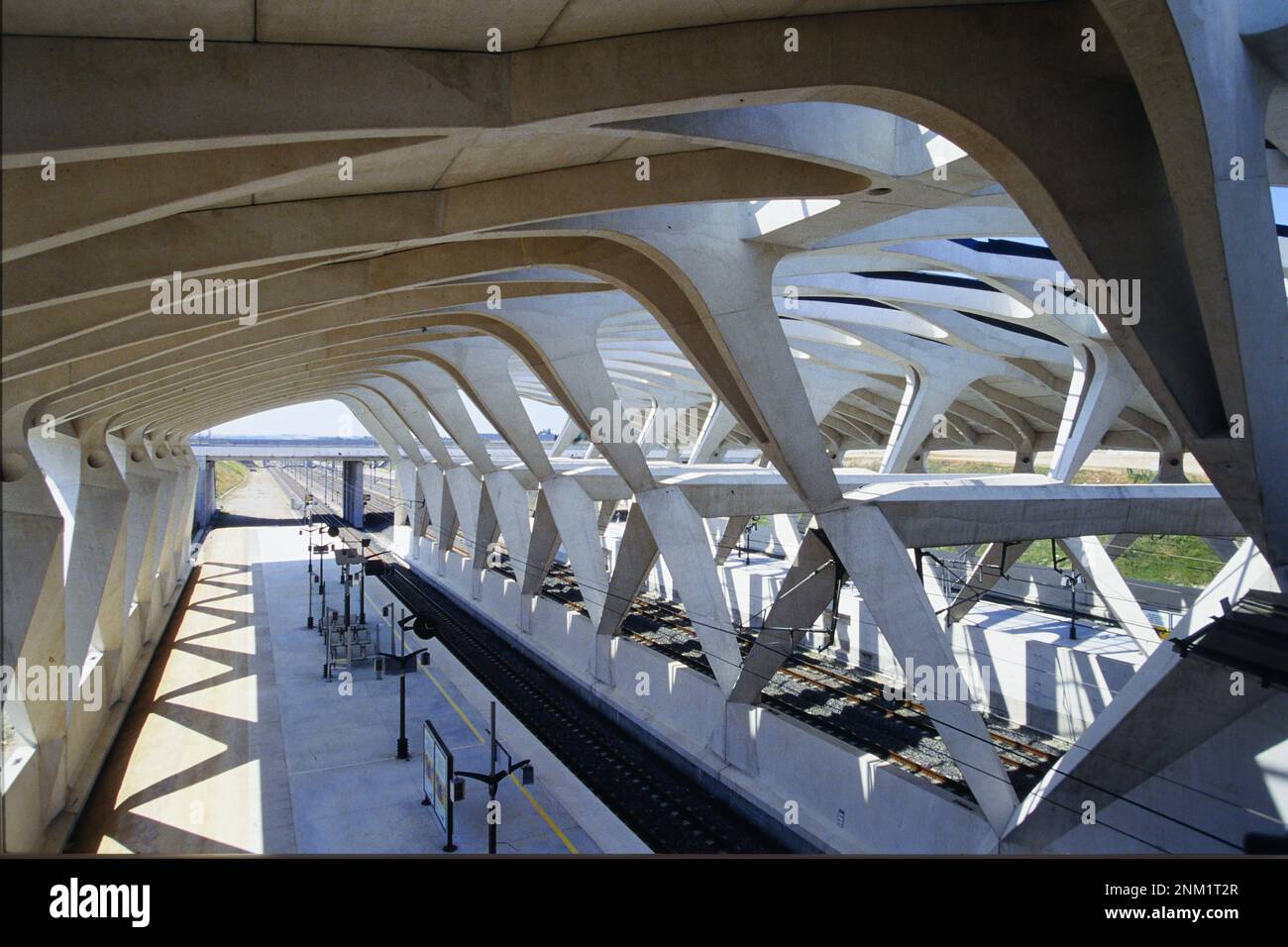 Archives 90ies: Construction site of Satolas railway station, designed ...