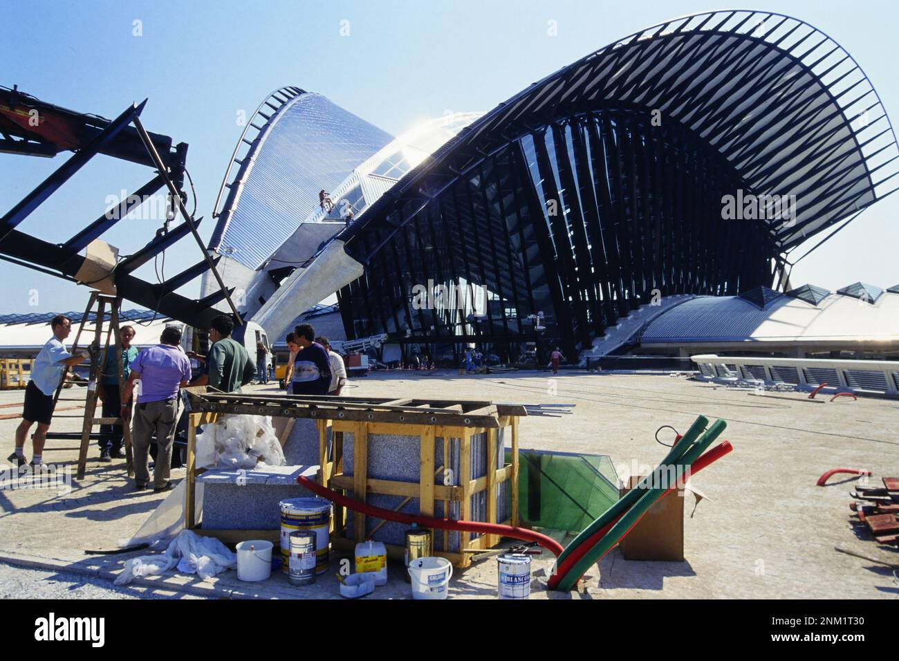 Archives 90ies: Construction site of Satolas railway station, designed ...