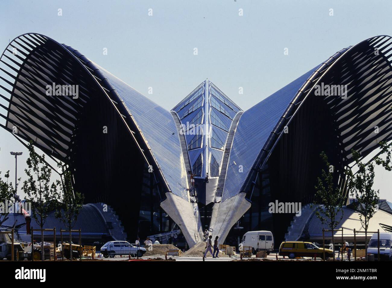 Archives 90ies: Construction site of Satolas railway station, designed ...