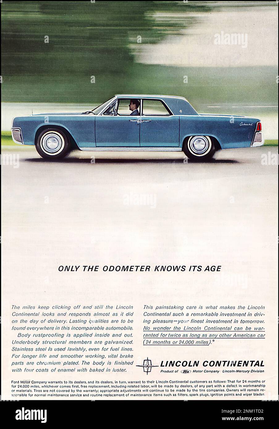 LINCOLN Continental (1961) - Vintage car advertising Stock Photo - Alamy