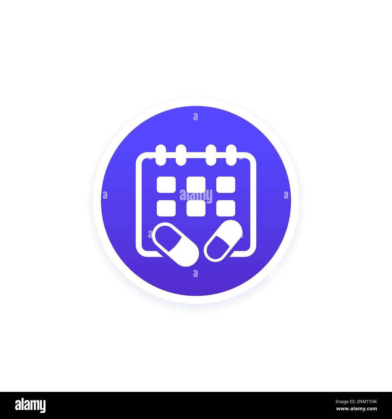 medication schedule icon with pills and calendar Stock Vector Image ...