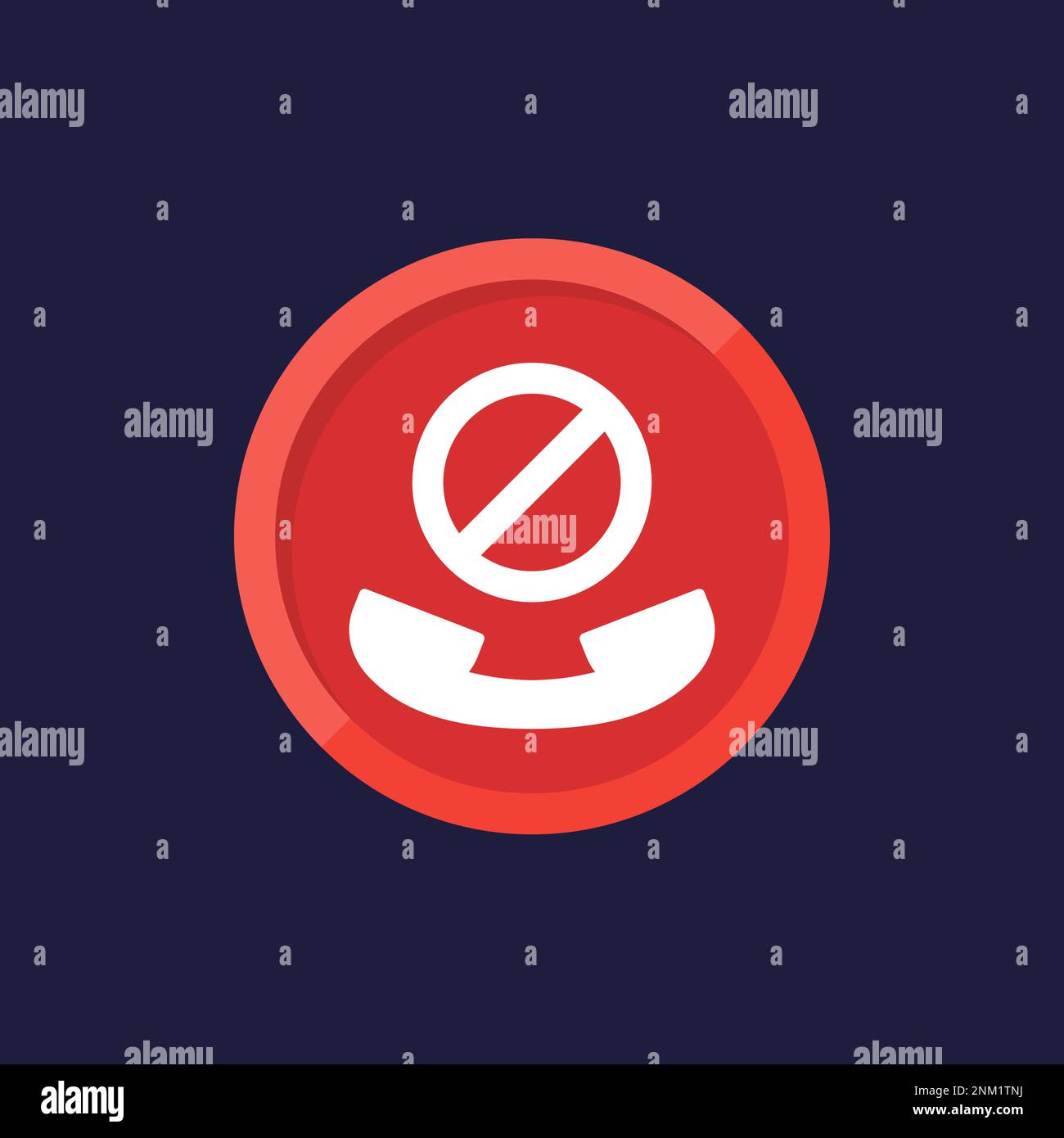 blocked phone call round icon Stock Vector Image & Art - Alamy