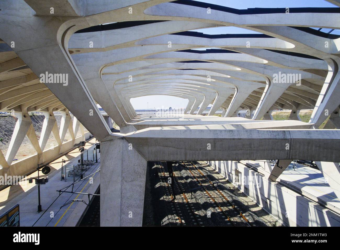 Archives 90ies: Construction site of Satolas railway station, designed ...
