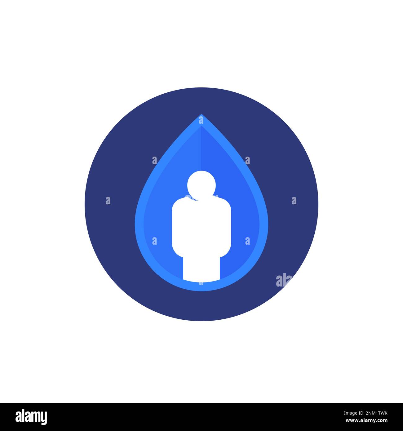 water balance in body vector icon, water drop Stock Vector Image & Art ...