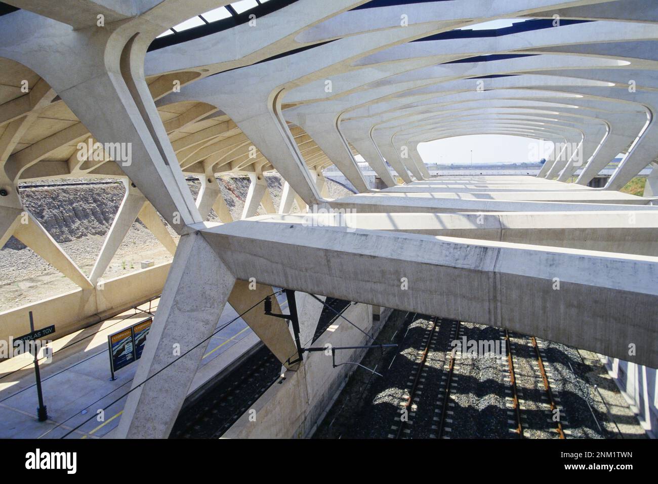 Archives 90ies: Construction site of Satolas railway station, designed ...