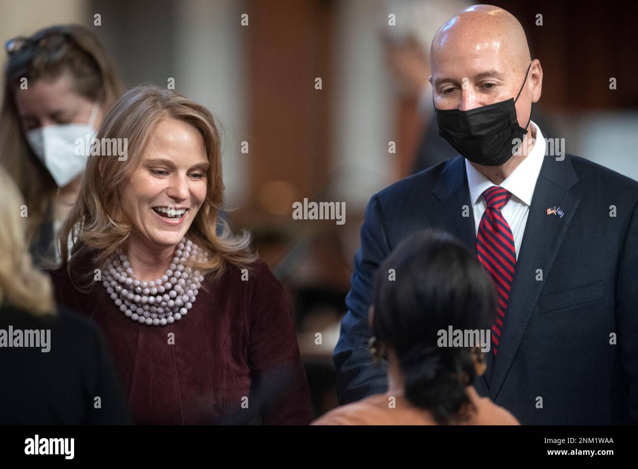 Nebraska First Lady Susanne Shore and Gov. Pete Ricketts greet state ...