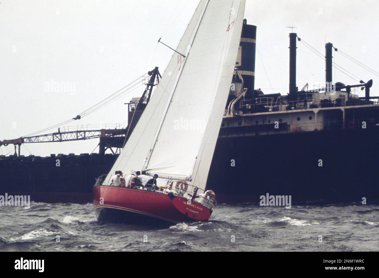 1970s Sailing Photos: The racing sloop Wandelaar passes close by a ...