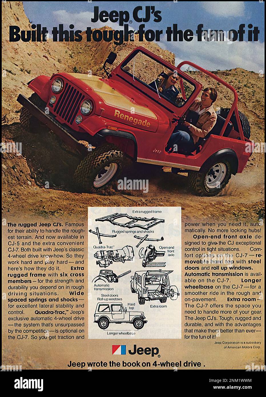JEEP CJ 57 (1978) - Vintage car advertising Stock Photo - Alamy