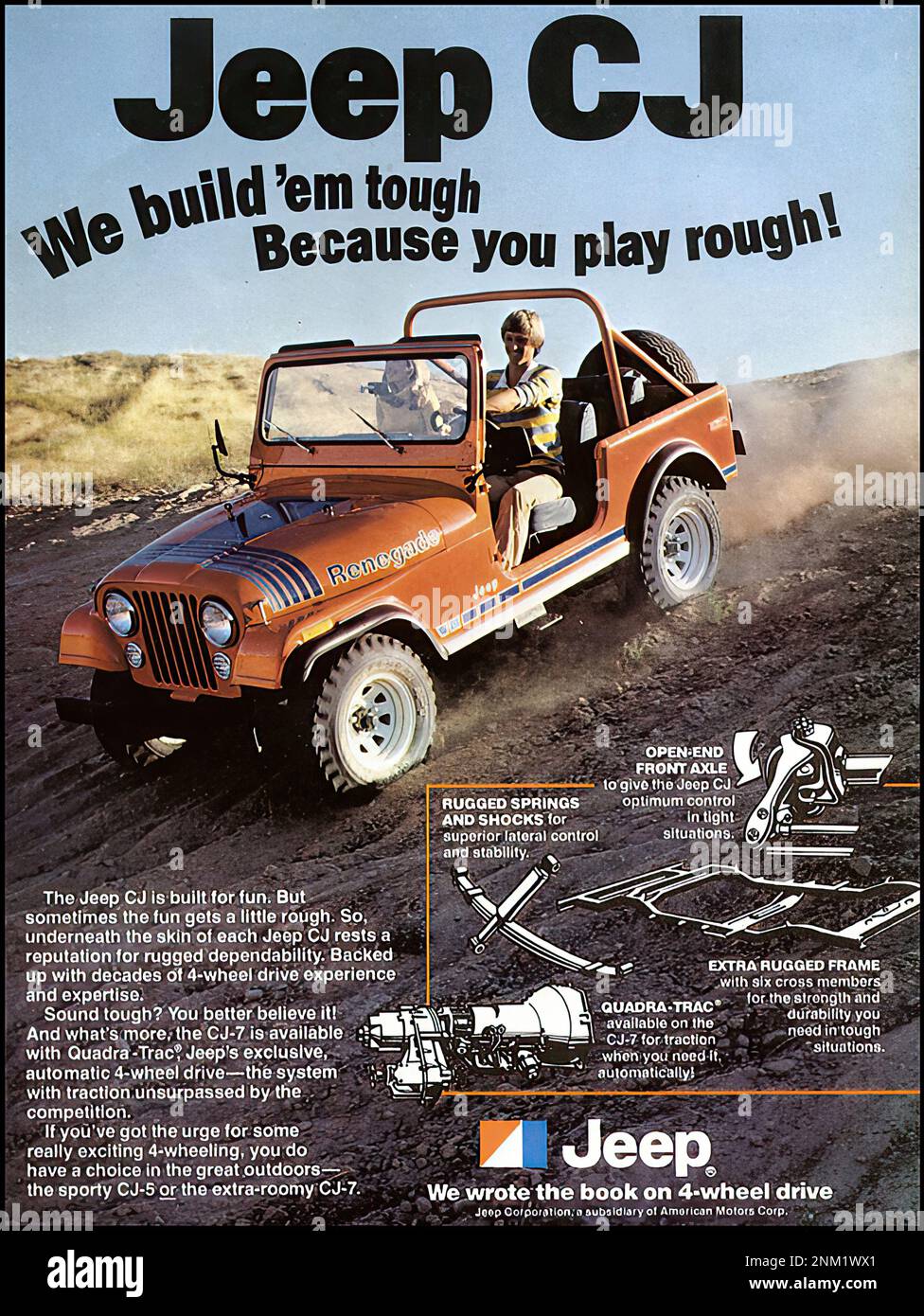 JEEP CJ Renegade (1979) - Vintage car advertising Stock Photo - Alamy
