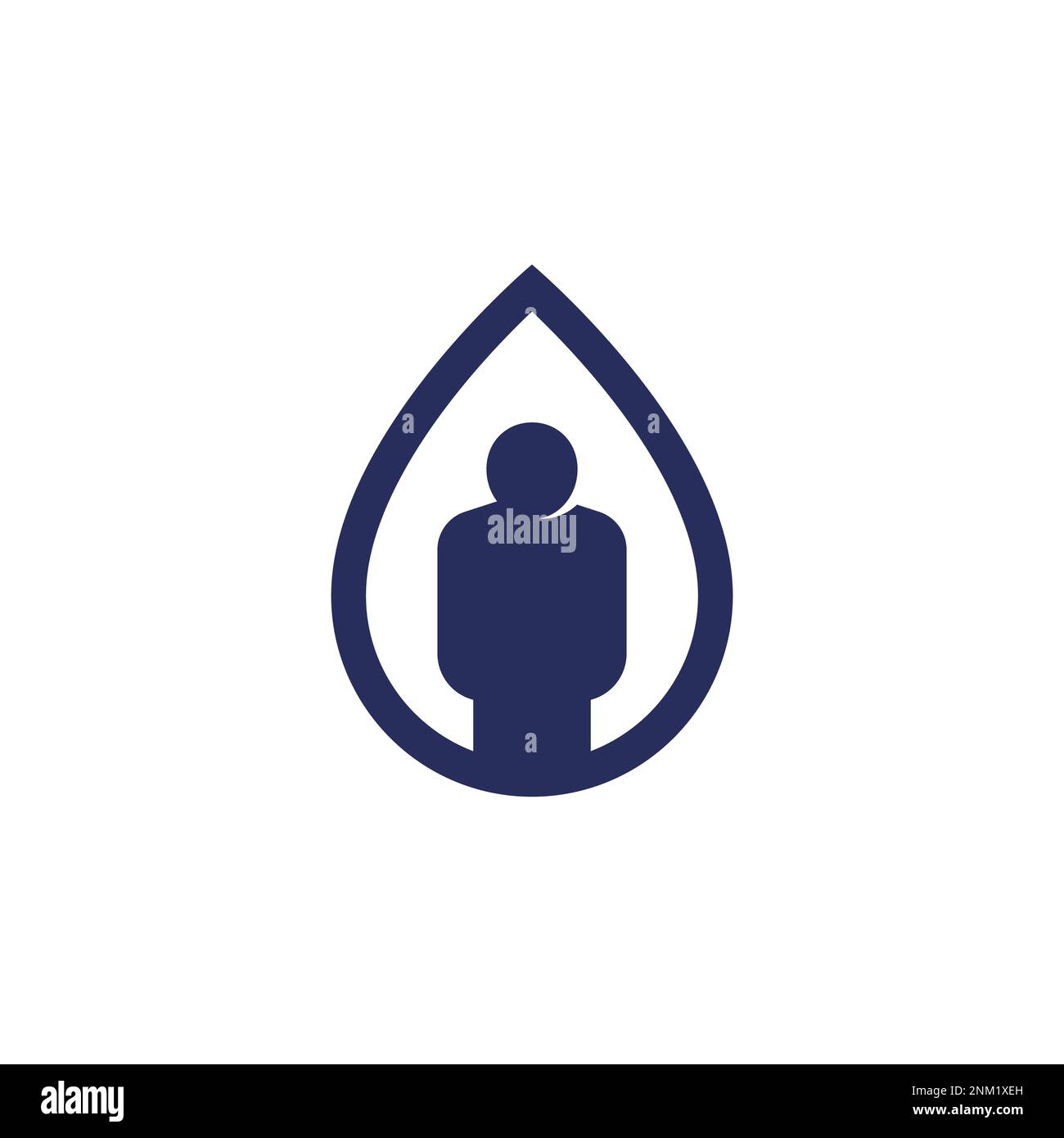 water balance in body icon, man and water drop Stock Vector Image & Art ...