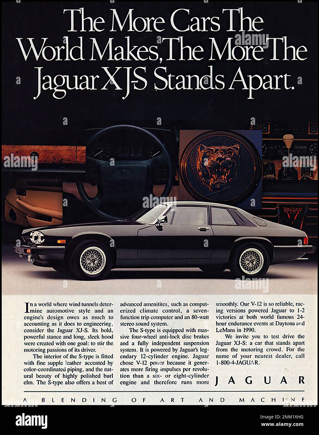 JAGUAR XJS 1990 - Vintage car advertising Stock Photo - Alamy