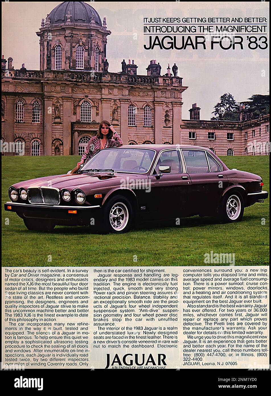 JAGUAR XJ6 1983 - Vintage car advertising Stock Photo - Alamy