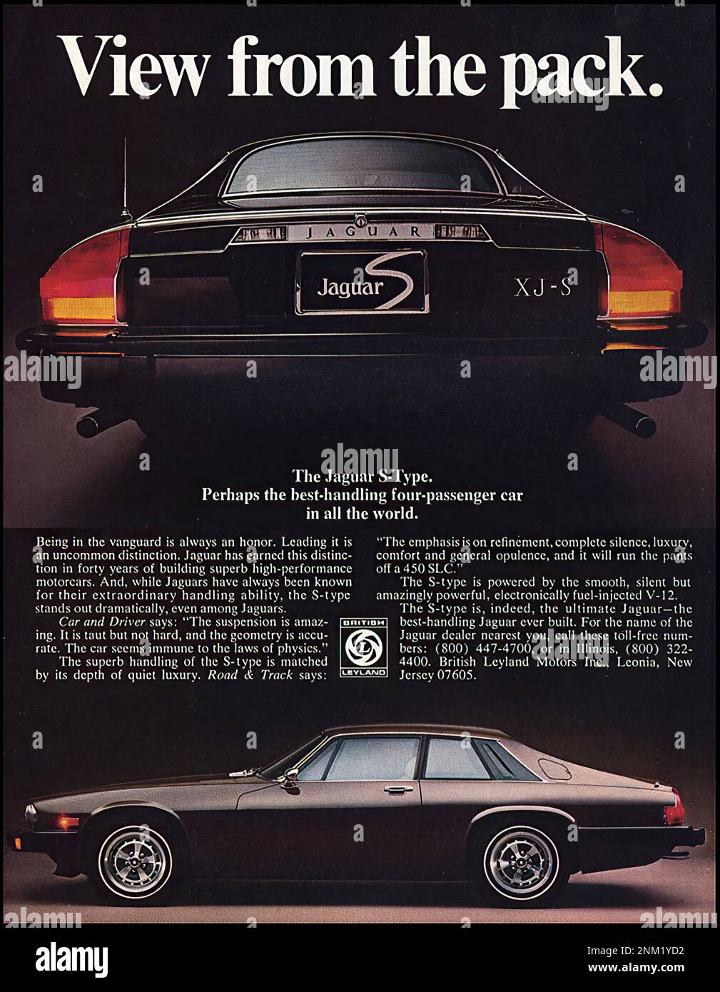 JAGUAR XJS 1977 - 01 - Vintage car advertising Stock Photo - Alamy