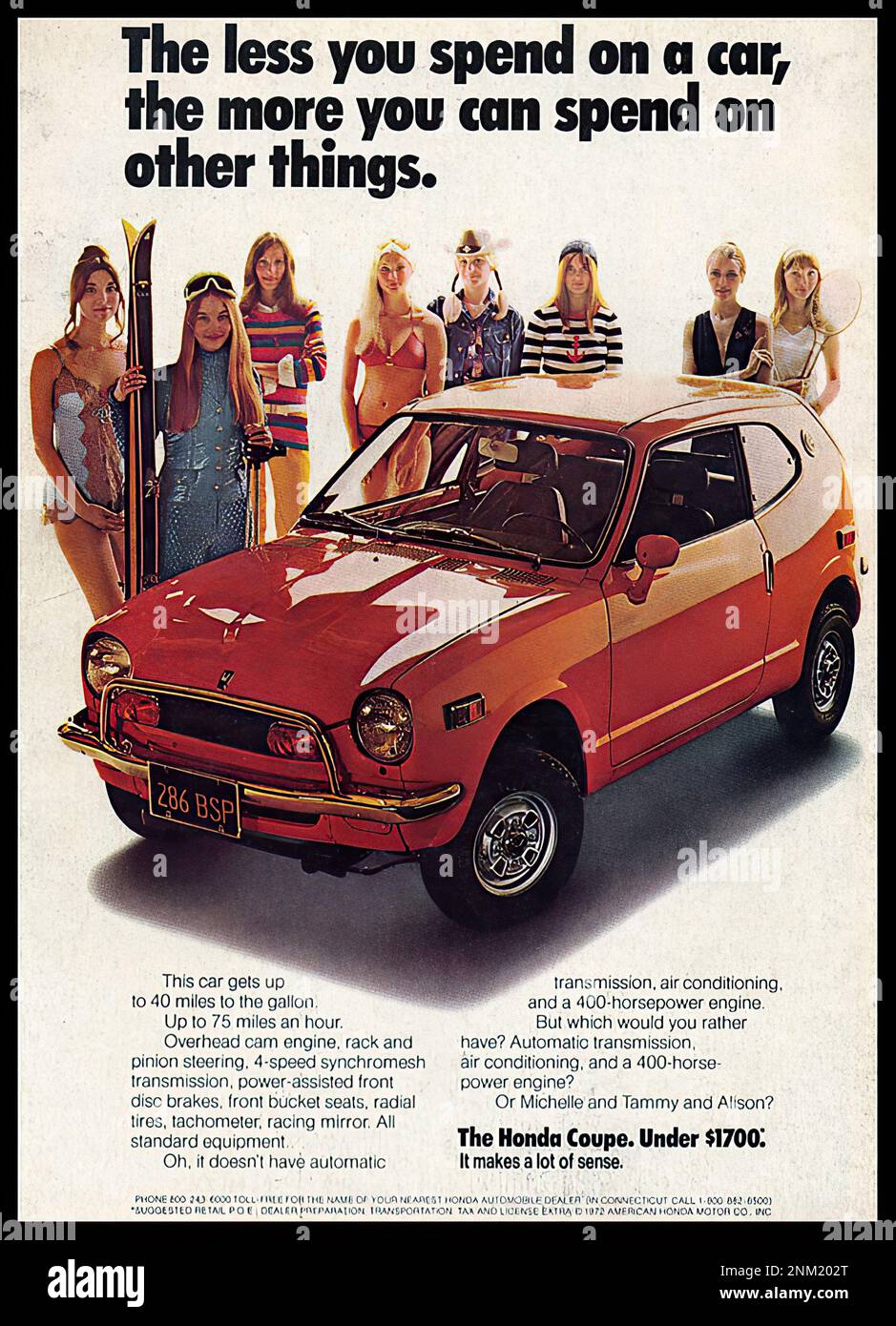 HONDA Z 600 - Vintage car advertising Stock Photo - Alamy